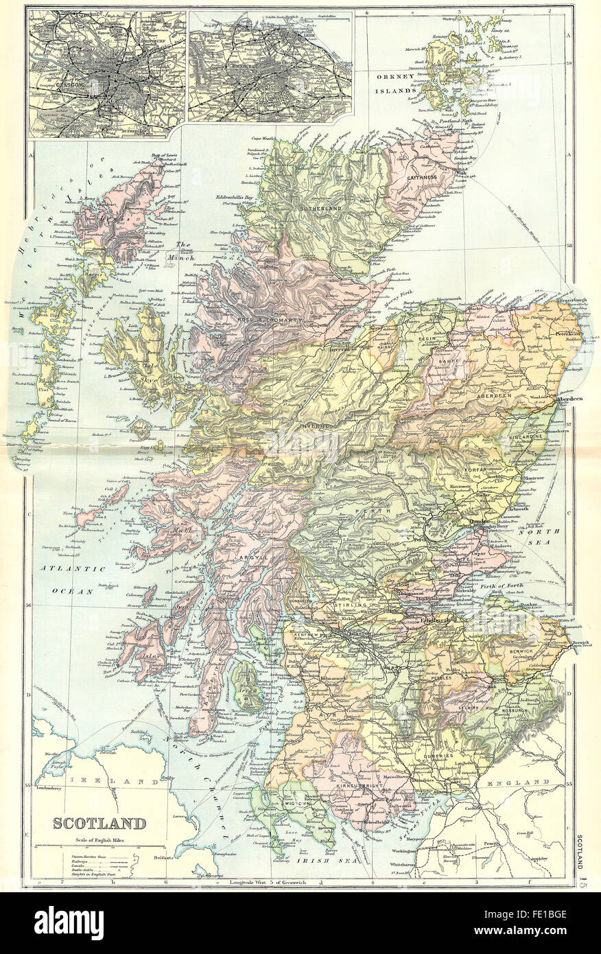 Edinburgh map hi-res stock photography and images - Alamy