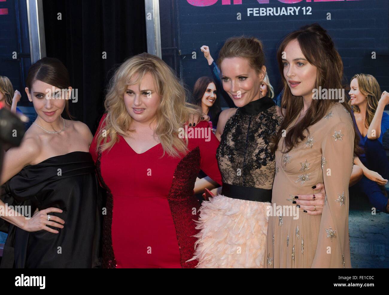 New York, NY, USA. 3rd Feb, 2016. Alison Brie, Rebel Wilson, Leslie ...