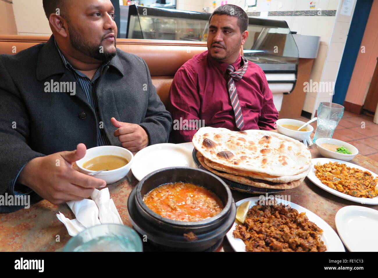 Hamtramck, Michigan, USA. 10th Jan, 2016. City councillor Anam Miah (L ...