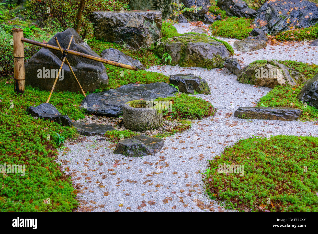 Japanese garden at a Kyoto Shrine Stock Photo - Alamy