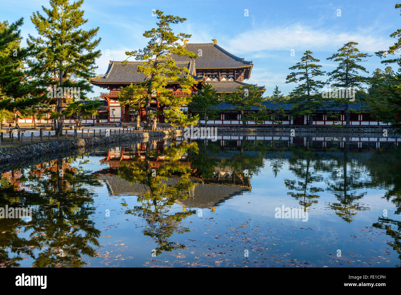 Reflection pond outside the Todaiji Temple, Nara, Japan Stock Photo - Alamy