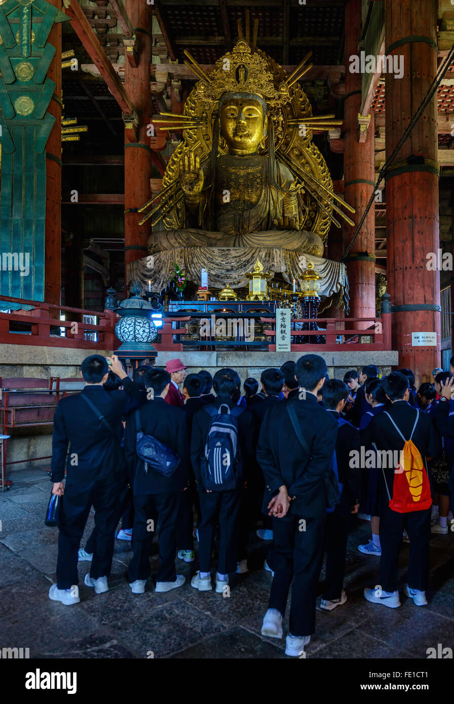 Inside the Todaiji Temple, Nara, Japan Stock Photo - Alamy