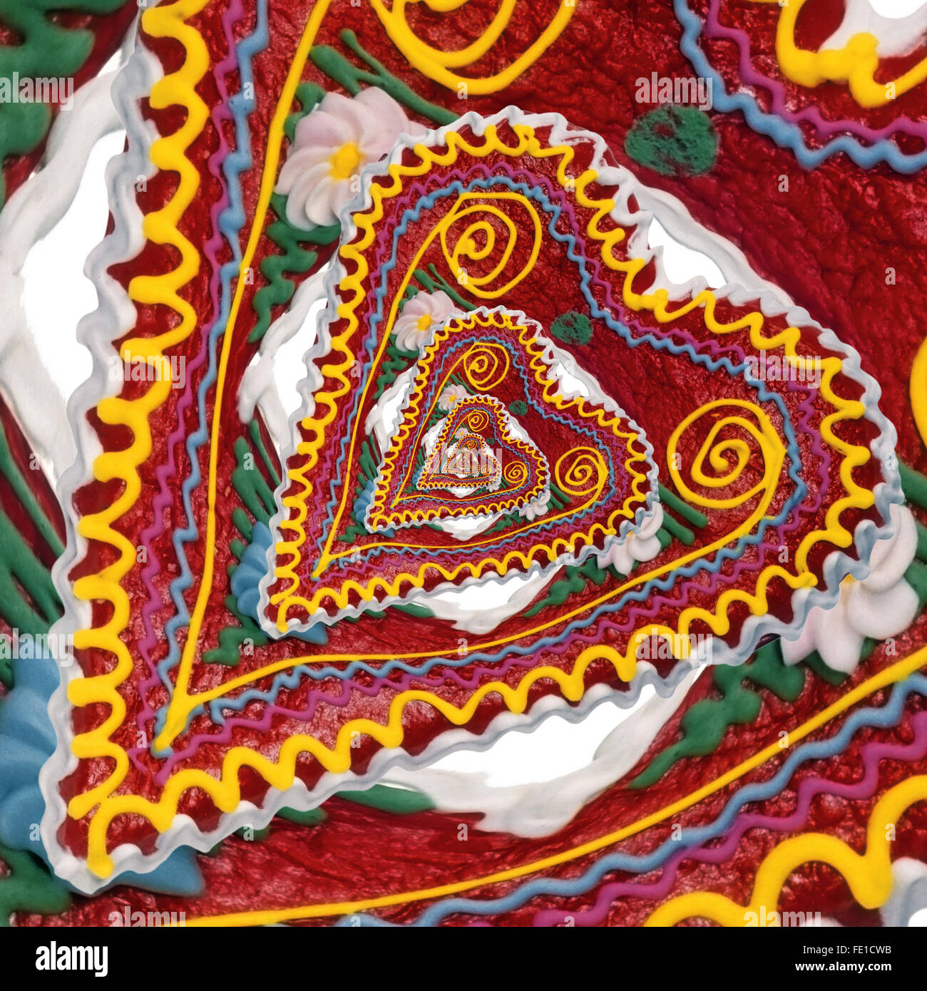 Traditional Croatian Gingerbread Heart Droste Loop Effect Stock Photo ...