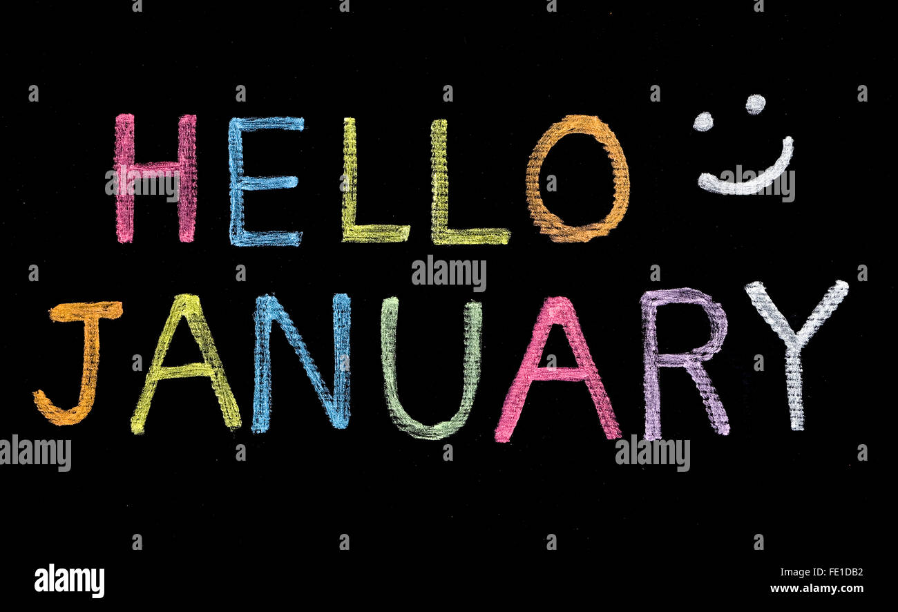 Hello january hi-res stock photography and images - Alamy