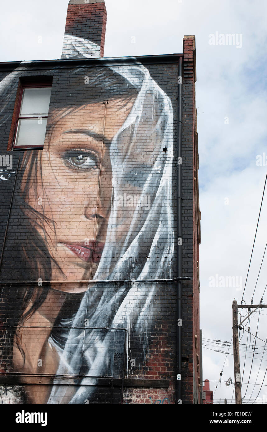 Melbourne Street Art by Matt Adnate Stock Photo - Alamy