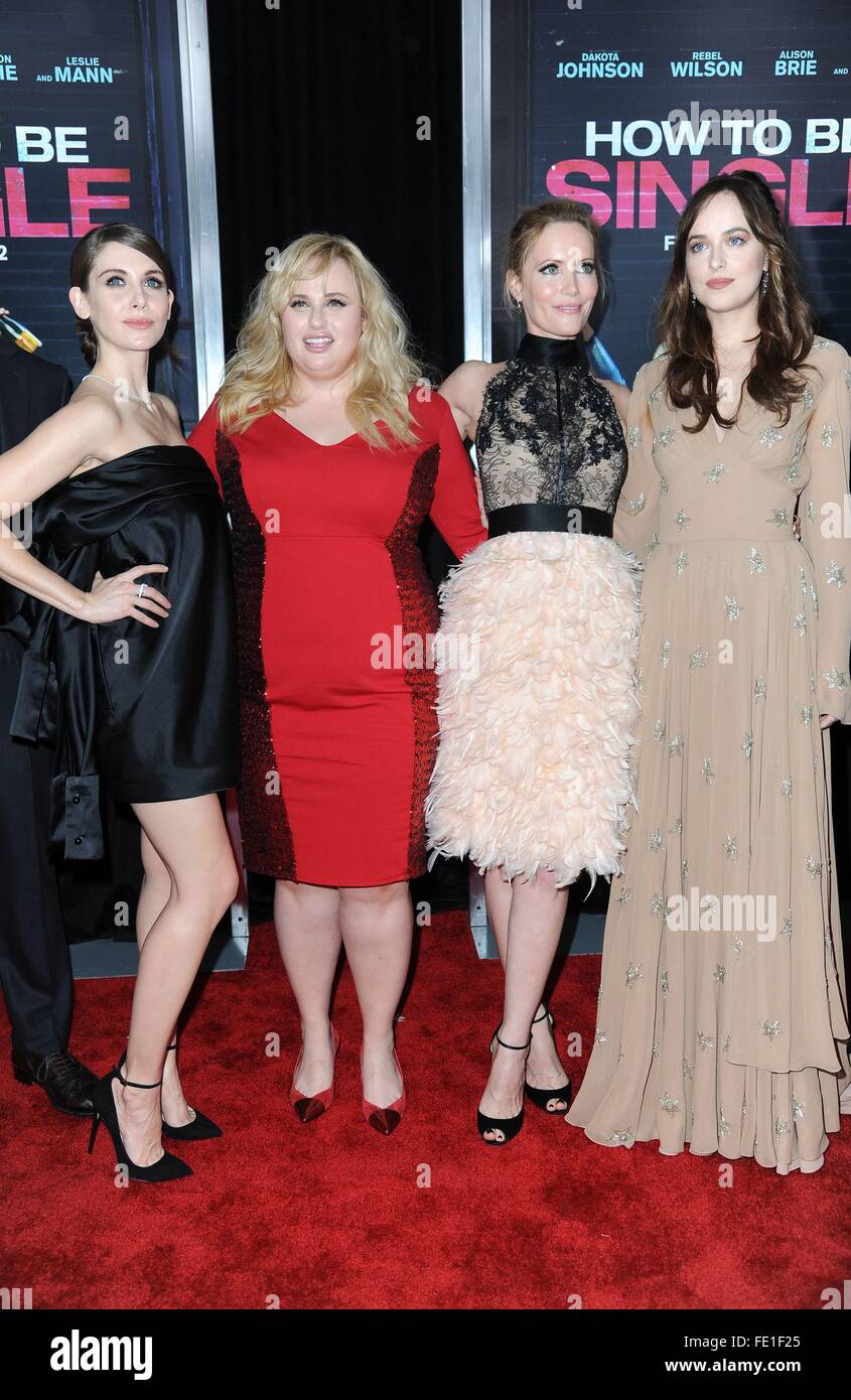 New York, NY, USA. 3rd Feb, 2016. Alison Brie, Rebel Wilson, Leslie ...