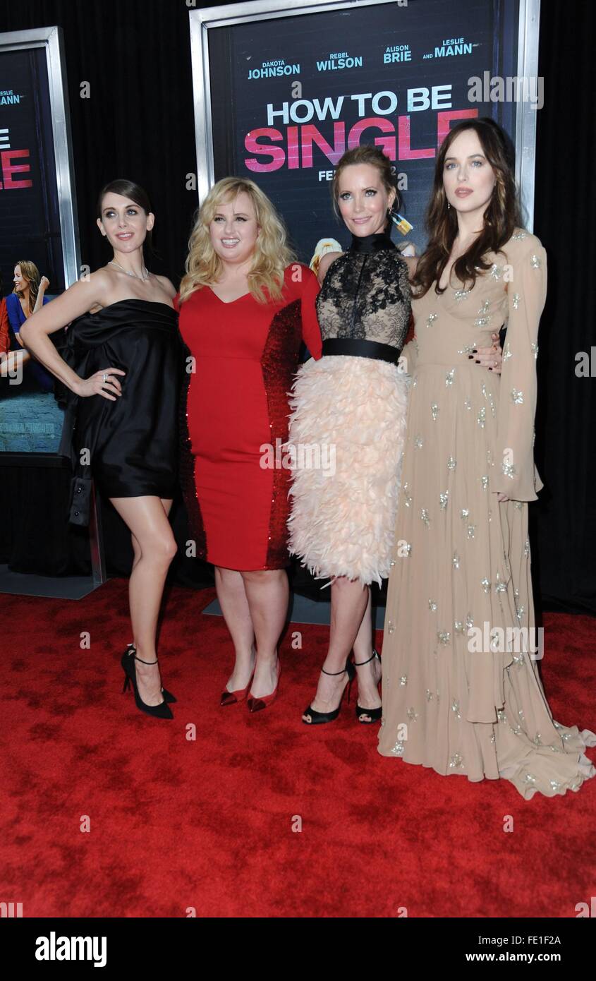New York, NY, USA. 3rd Feb, 2016. Alison Brie, Rebel Wilson, Leslie ...