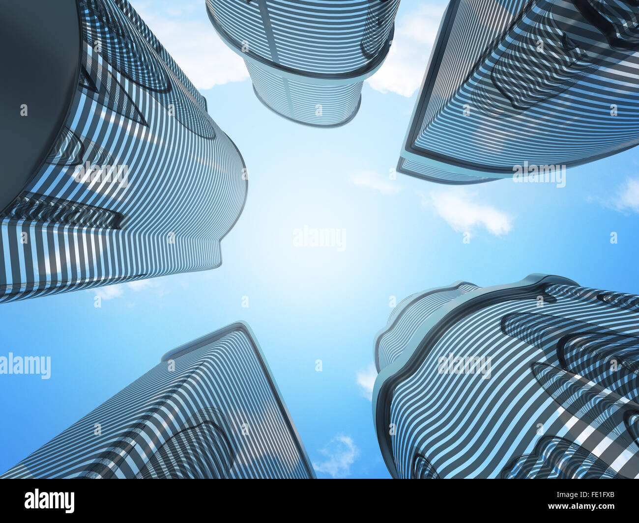 Abstract Office building CGI (done in 3d Stock Photo - Alamy