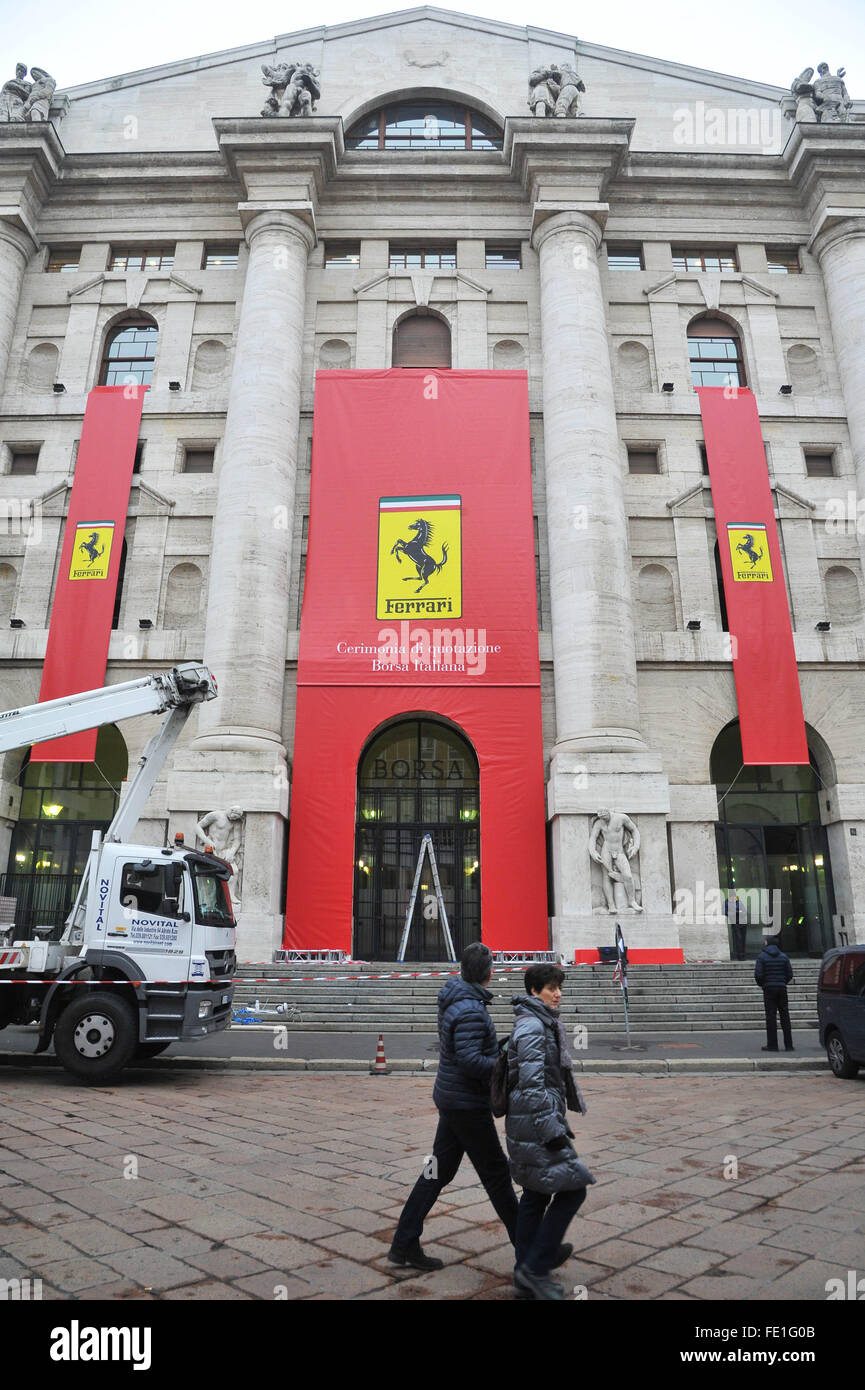 Preparations ahead of the Ferrari launch to list its stock on the ...