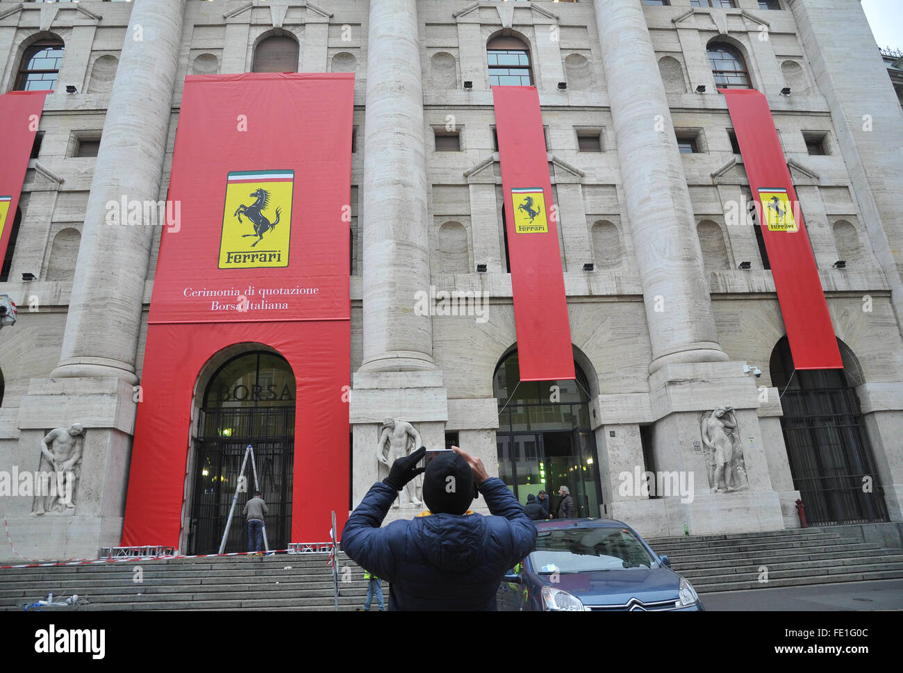 Preparations ahead of the Ferrari launch to list its stock on the ...