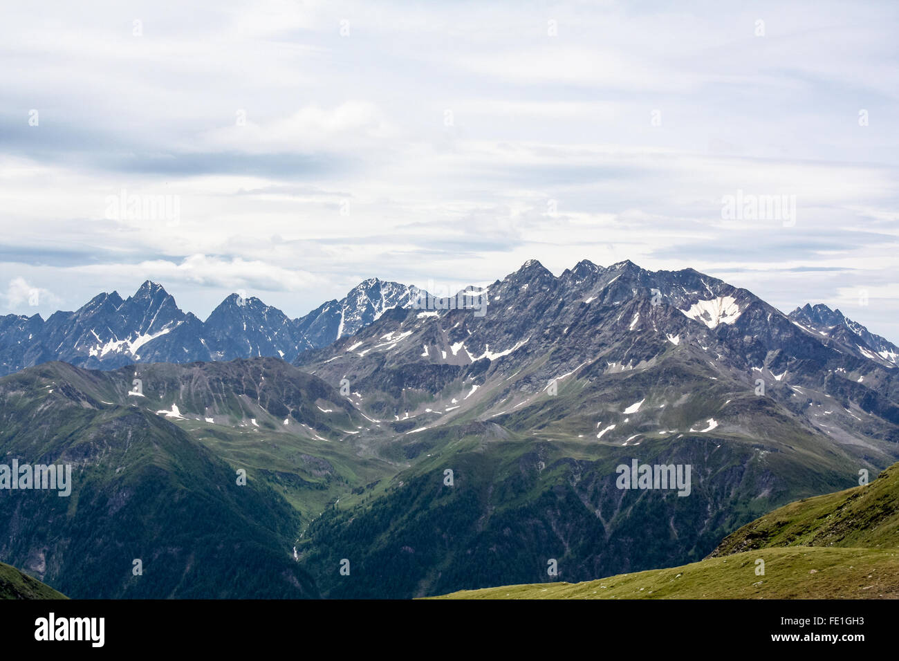 A beautiful view of the Austrian Alps Stock Photo - Alamy