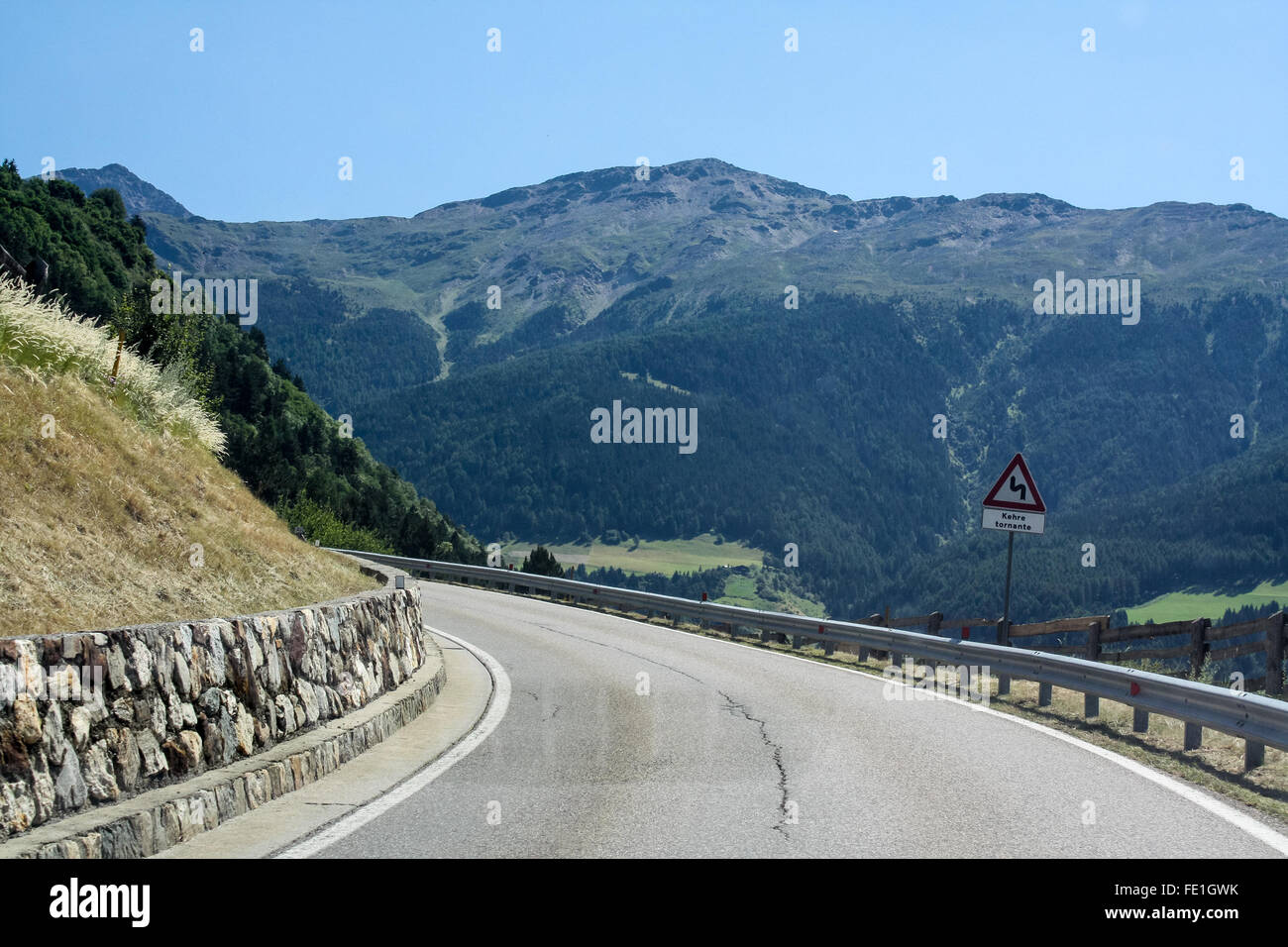 Mountain road. Austrian Alps Stock Photo - Alamy