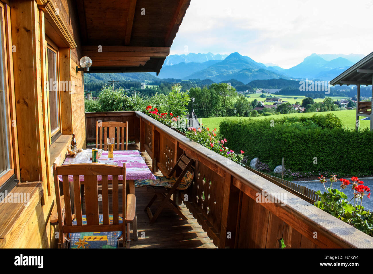Swiss panorama from balcony hi-res stock photography and images - Alamy