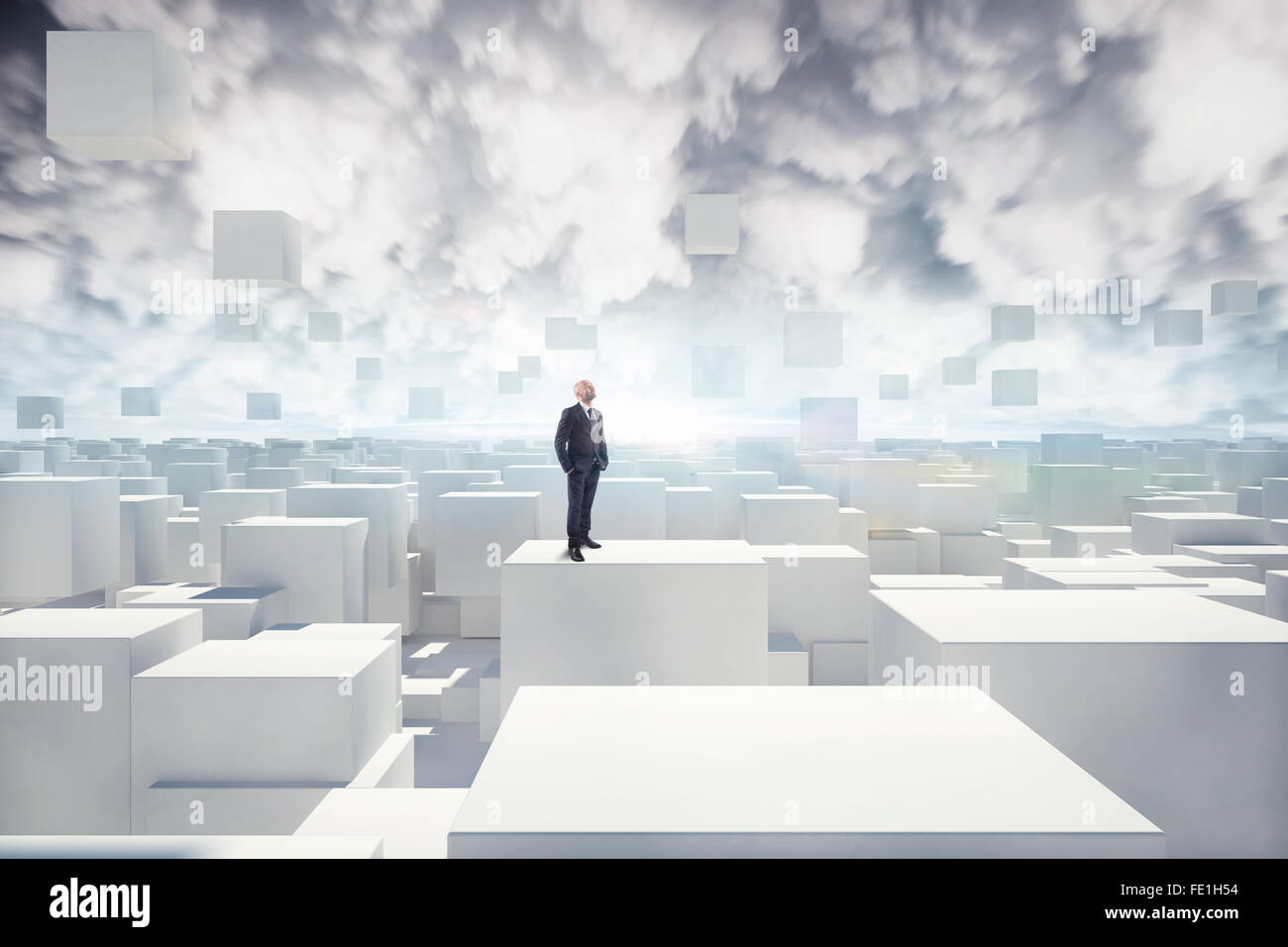 Vision of futuristic city Stock Photo - Alamy