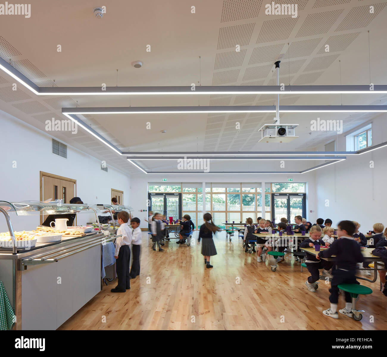 Children at lunch in multi-functional hall. Willow Lodge, The King's ...
