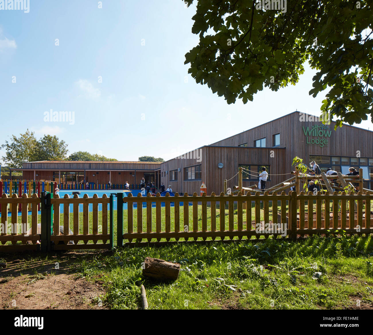 Playground elevation across timber fence. Willow Lodge, The King's ...