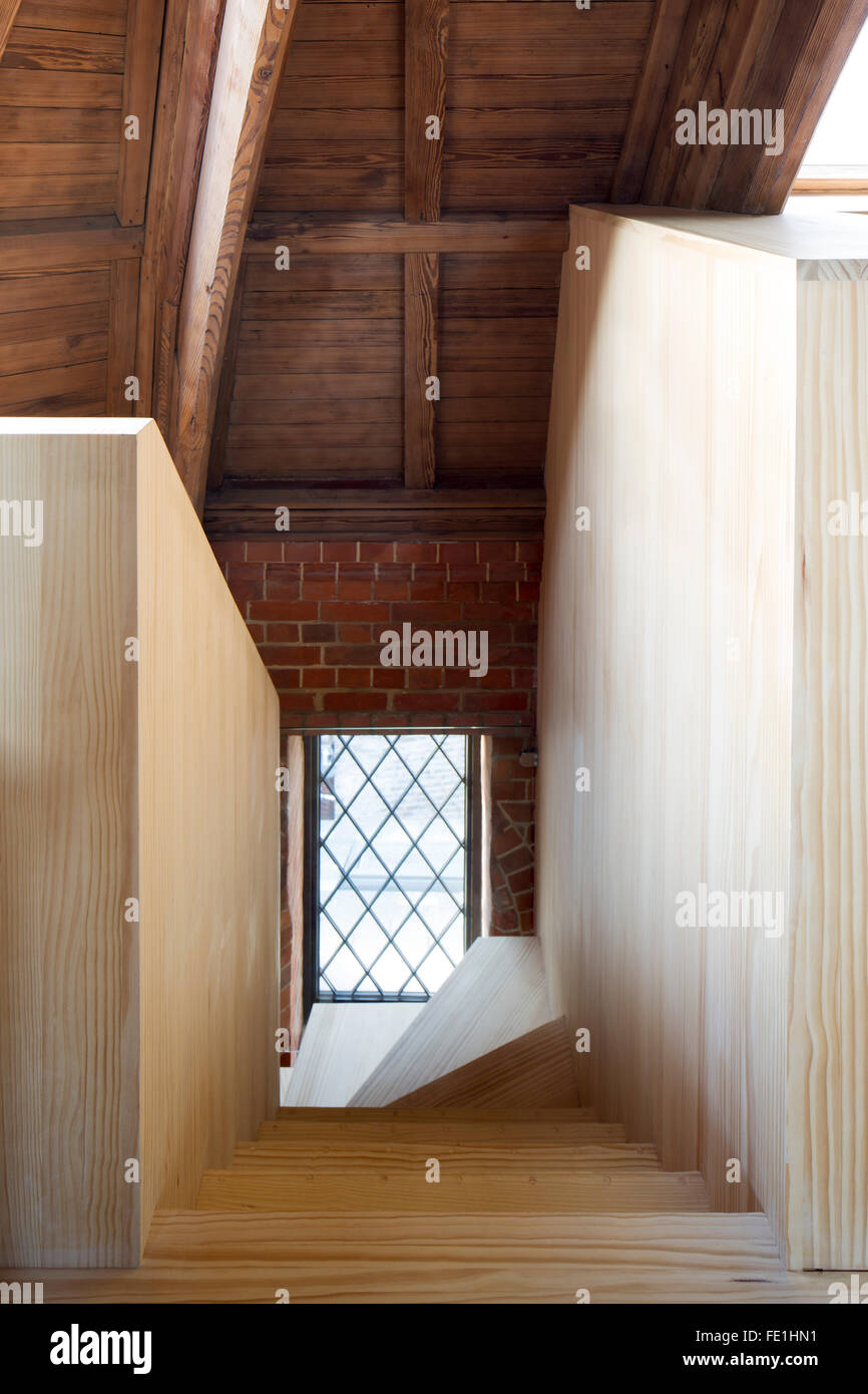 Detail view of stairs. Simon Court, London, United Kingdom. Architect ...