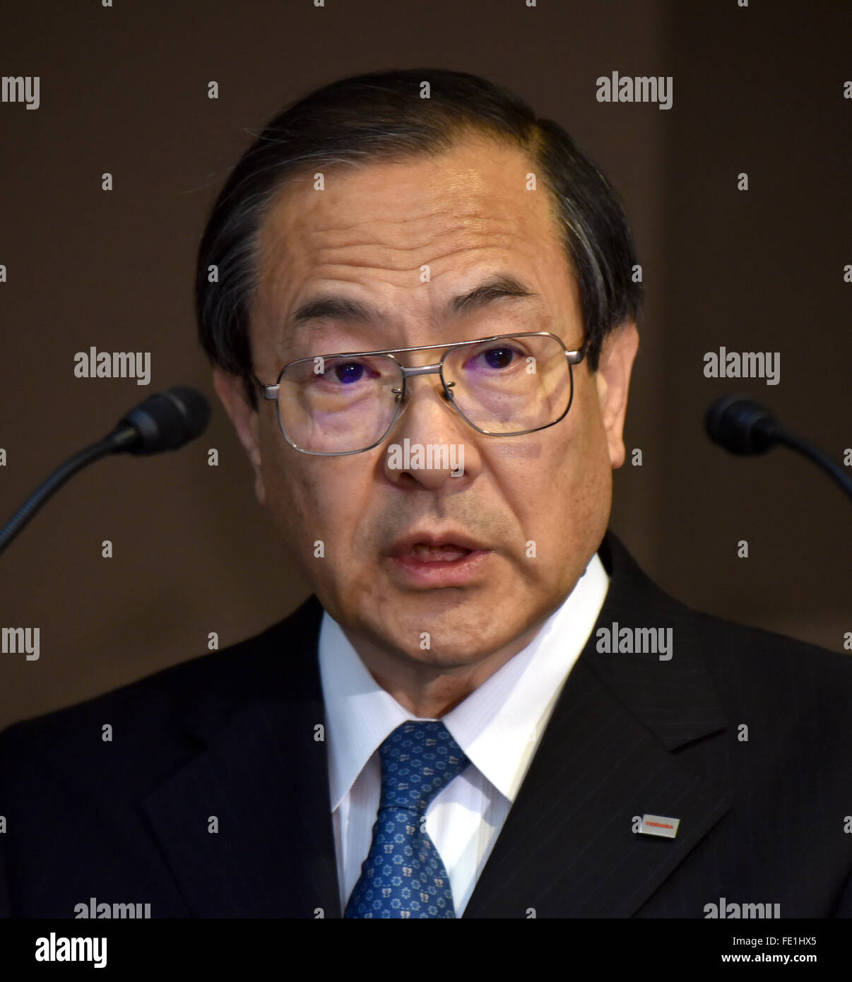 Tokyo, Japan. 4th Feb, 2016. President Masashi Muromachi of Toshiba ...
