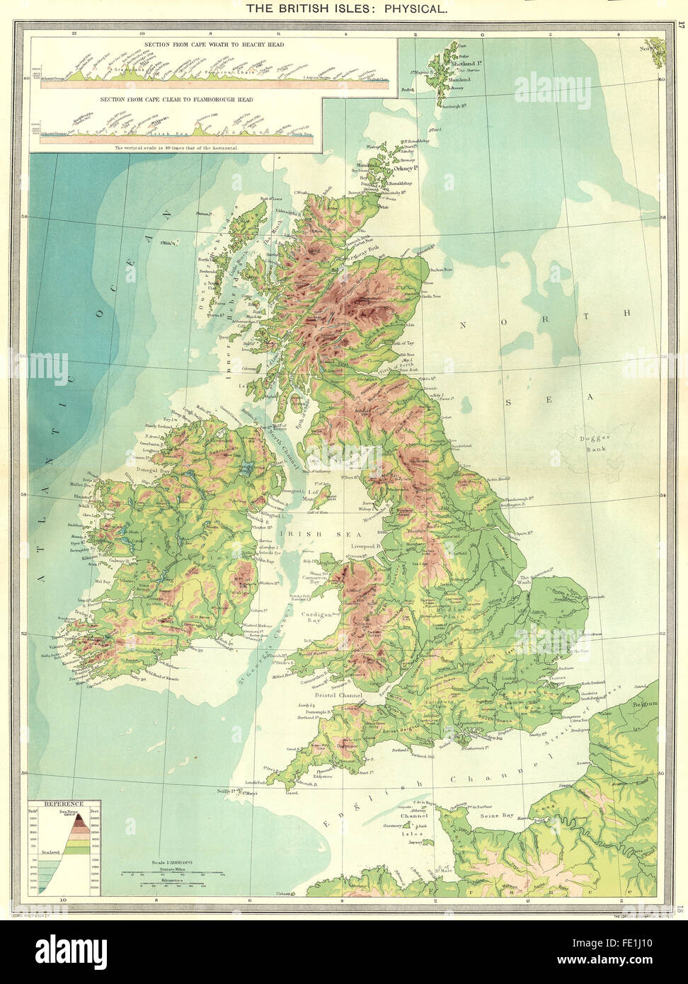 Physical map of uk hi-res stock photography and images - Alamy
