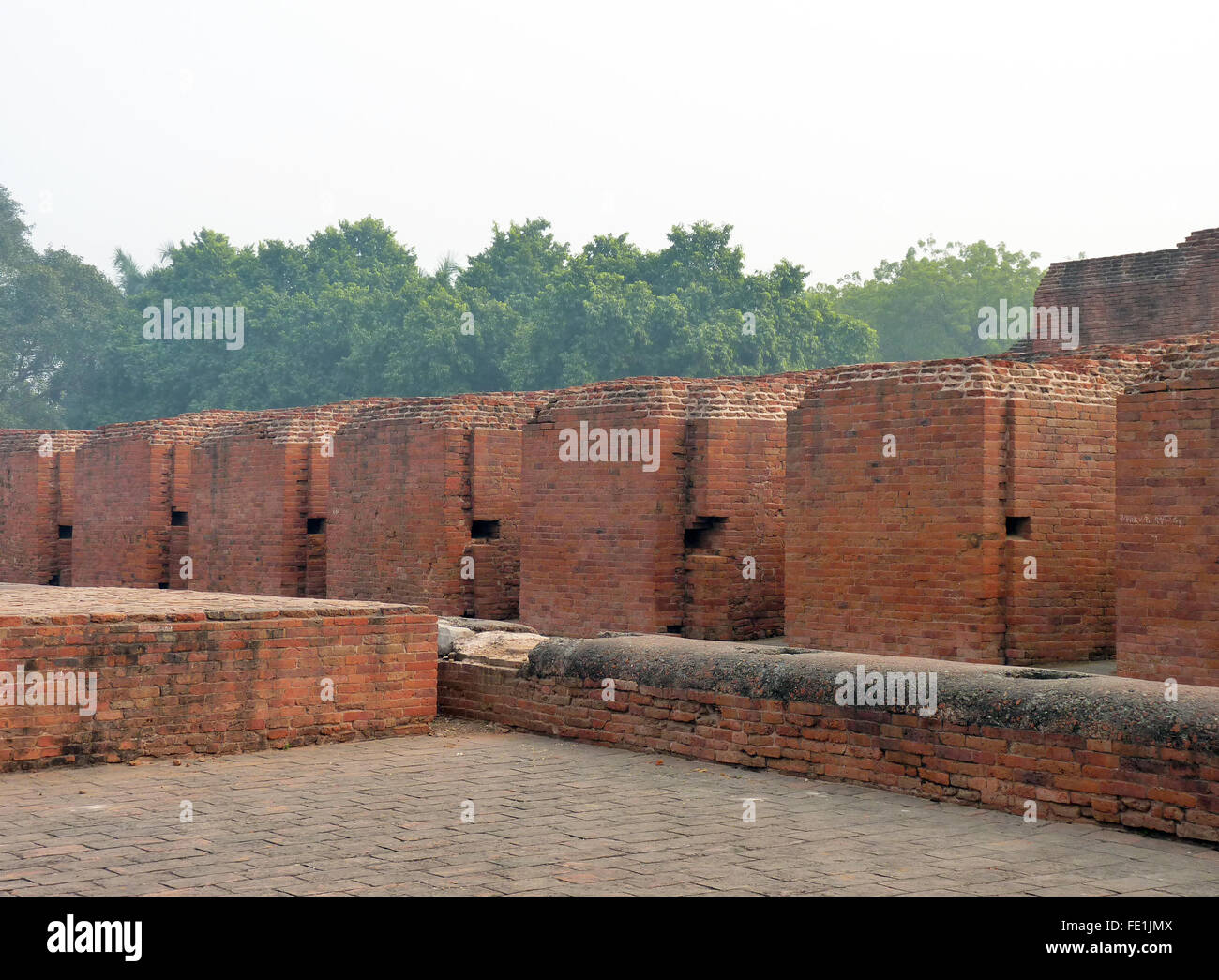 Excavated ruins of Nalanda University or Nalanda Mahavihara, a large ...