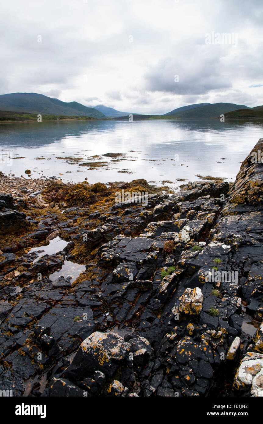 A view of the Kyle of Durness that separates Cape Wrath from the rest ...