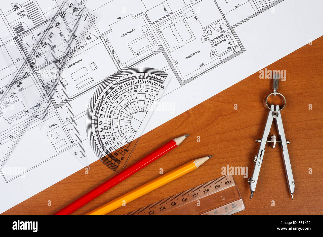 Architectural drawing pencils hi-res stock photography and images - Alamy