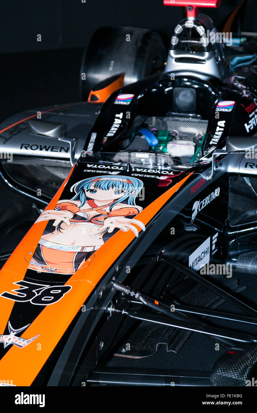 Tokyo, Japan. 04th Feb, 2016. A Toyota SUPER FORMULA SF14 on display ...