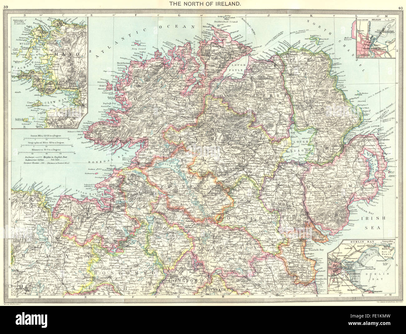 Vintage dublin maps hi-res stock photography and images - Alamy