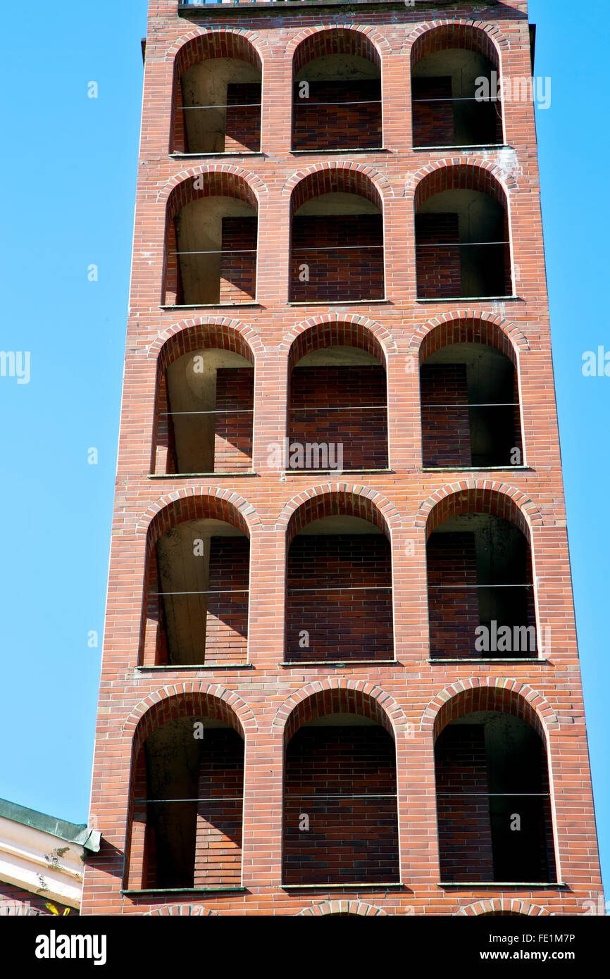 castellanza old abstract in italy the wall and church tower bell sunny ...