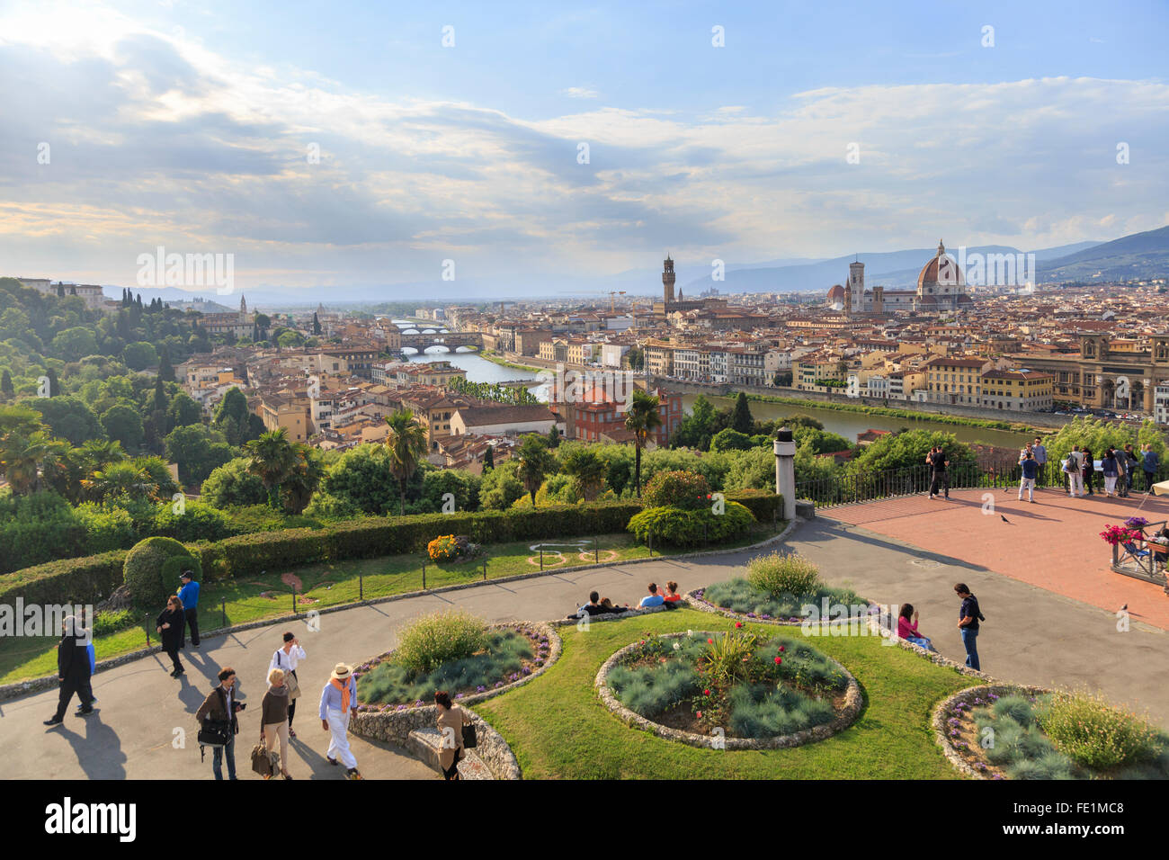 View of Florence from Piazzale Michelangelo, Tuscany, Italy Stock Photo ...