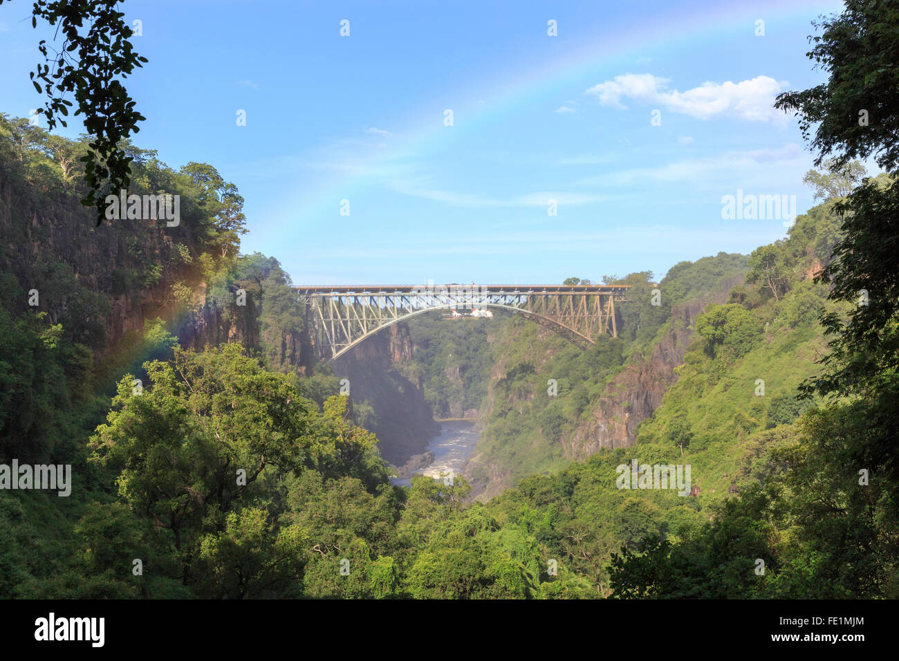 Victoria Falls Bridge, Zimbabwe and Zambia, Africa Stock Photo - Alamy