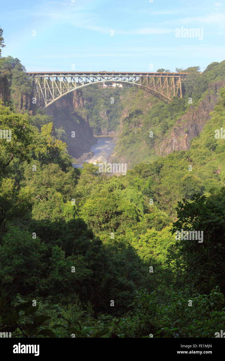 Victoria Falls Bridge, Zimbabwe and Zambia, Africa Stock Photo - Alamy