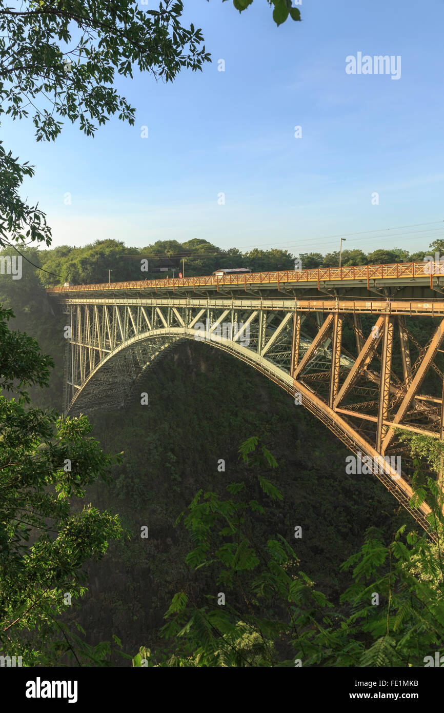 Victoria Falls Bridge, Zimbabwe and Zambia, Africa Stock Photo - Alamy