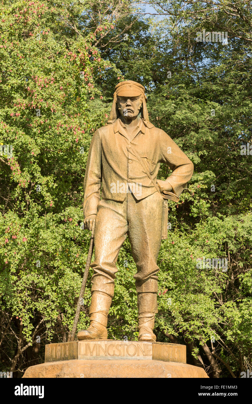 David Livingstone Statue, Victoria Falls, Zimbabwe, Africa Stock Photo ...