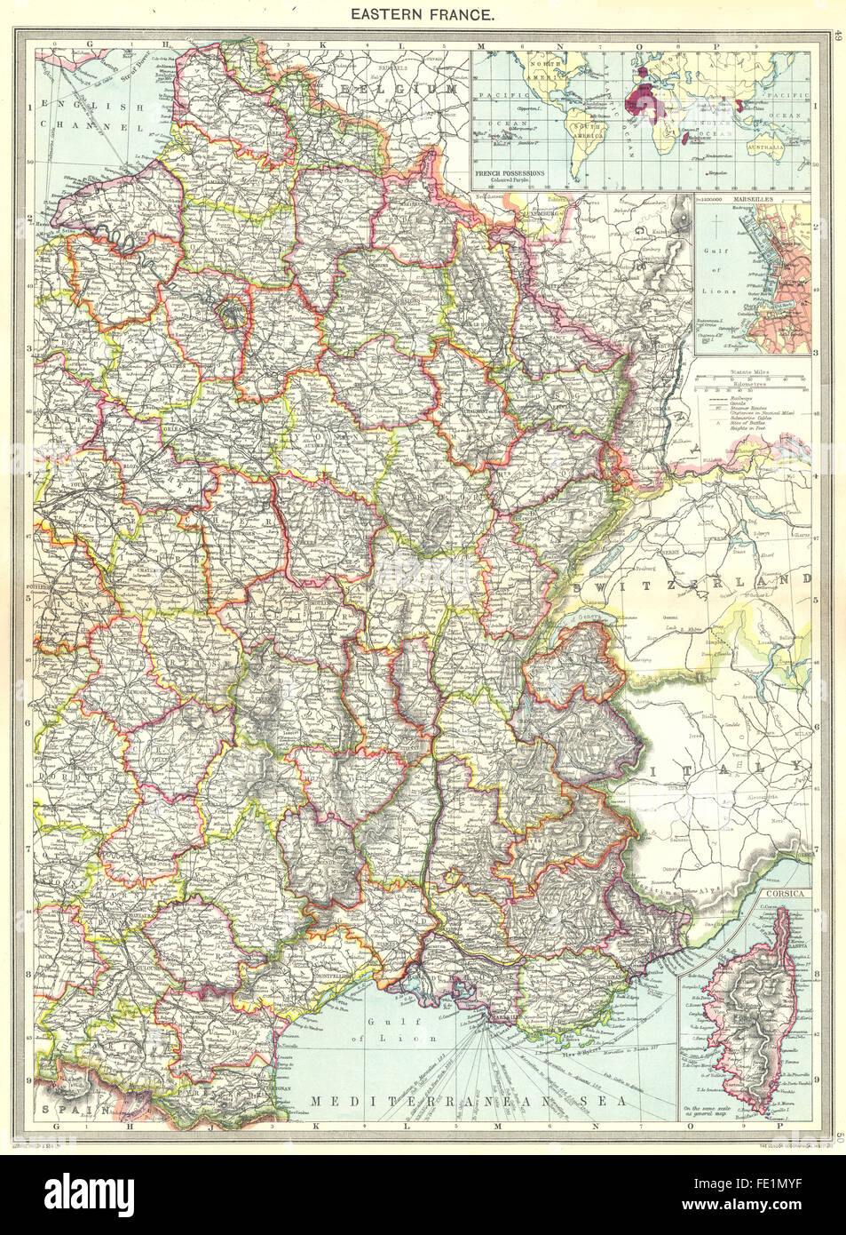 French maps hi-res stock photography and images - Alamy