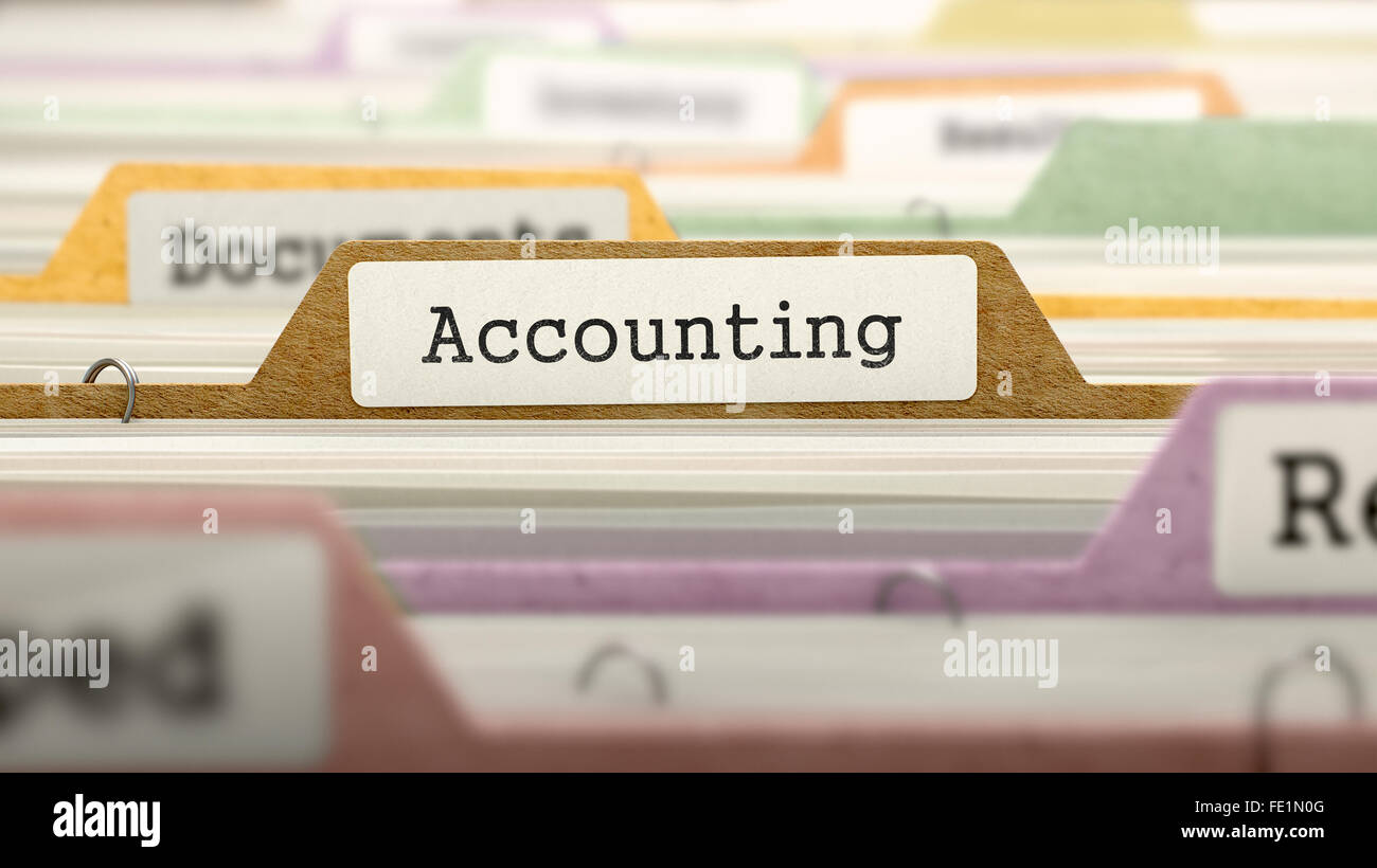 Accounting - Folder Name in Directory Stock Photo - Alamy