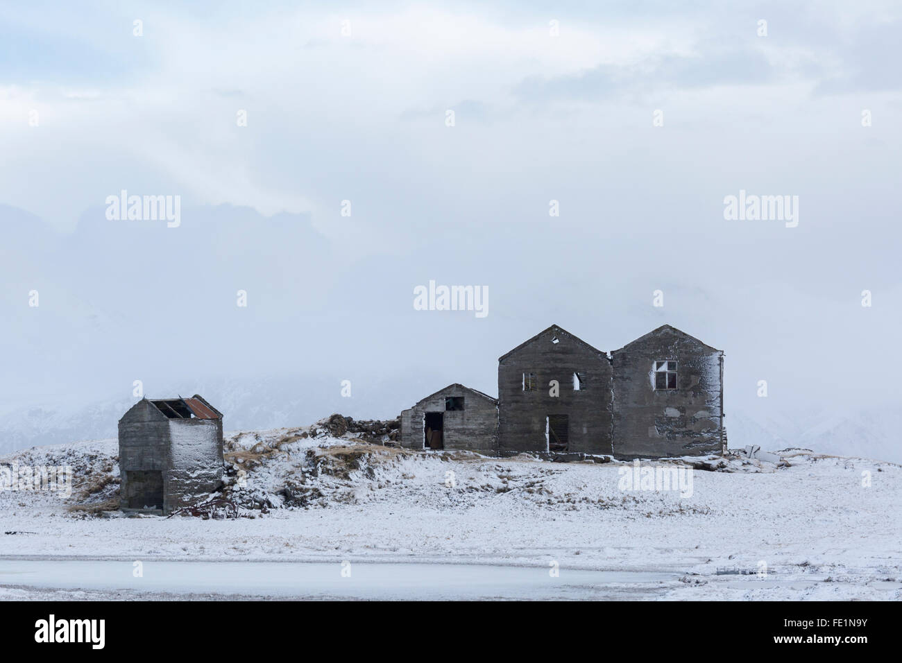 Abandoned buildings near Hoefn, Iceland Stock Photo - Alamy