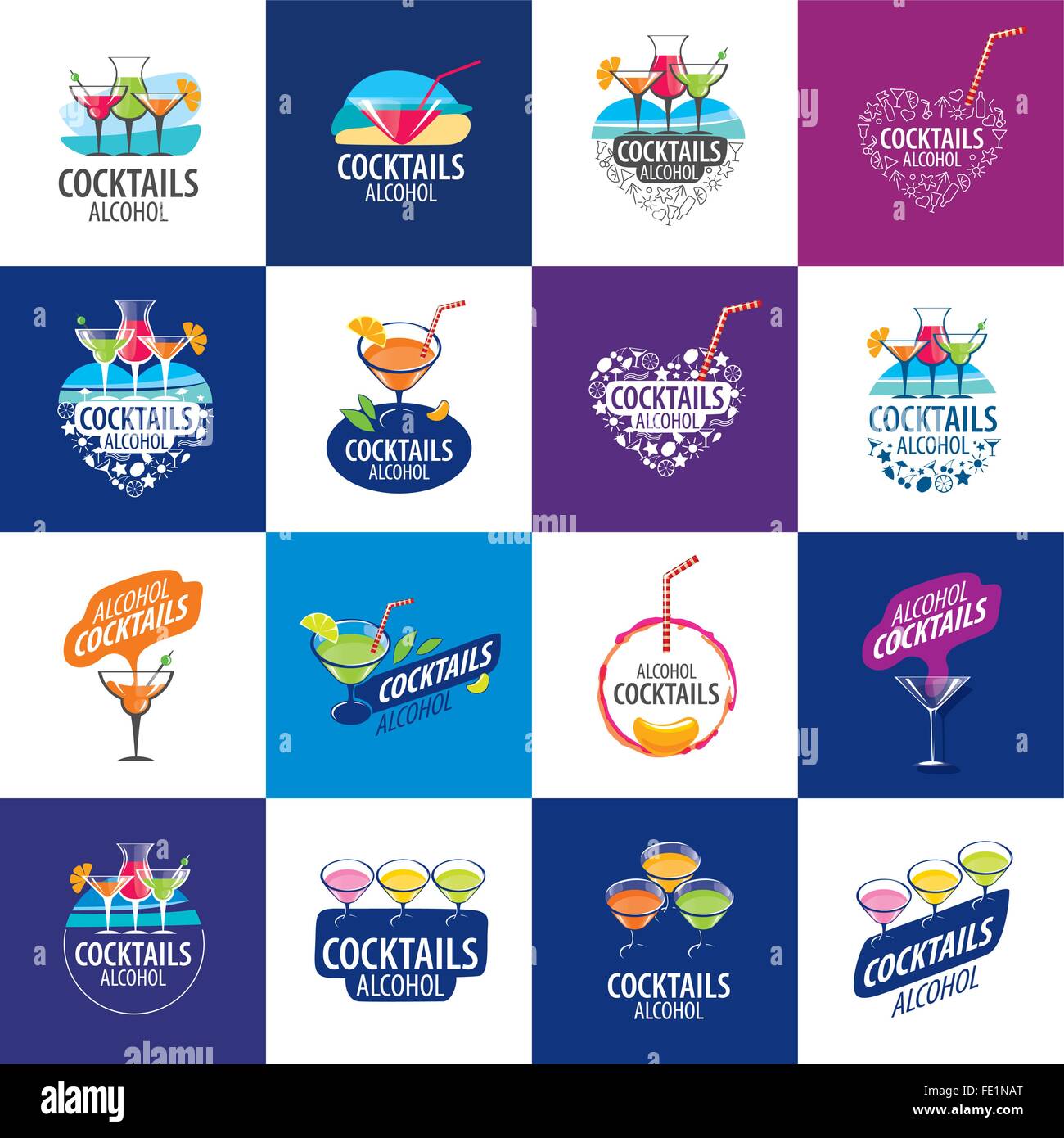 alcoholic cocktails logo Stock Vector Image & Art - Alamy