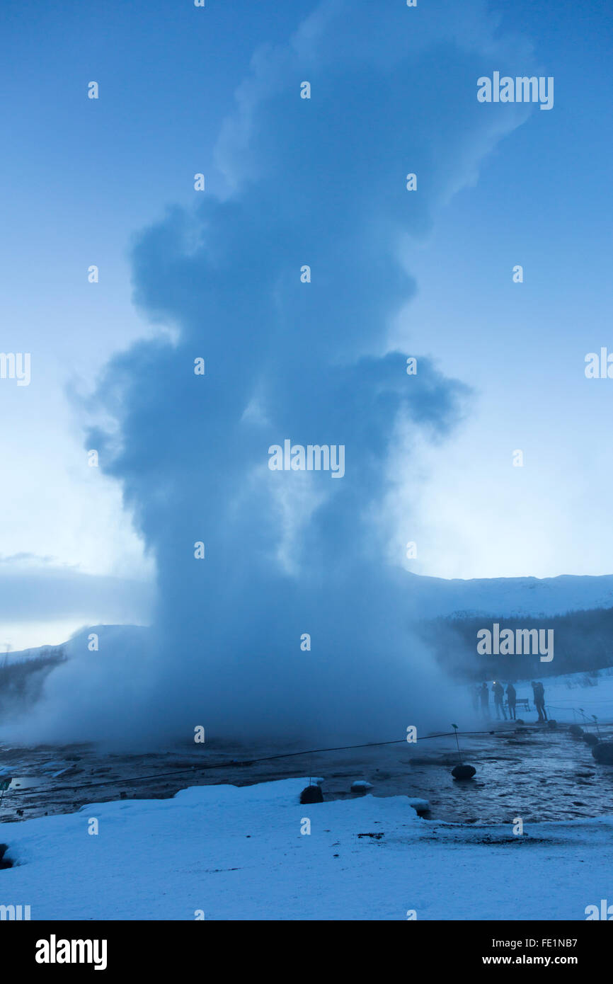 Strokkur geyser winter hi-res stock photography and images - Alamy