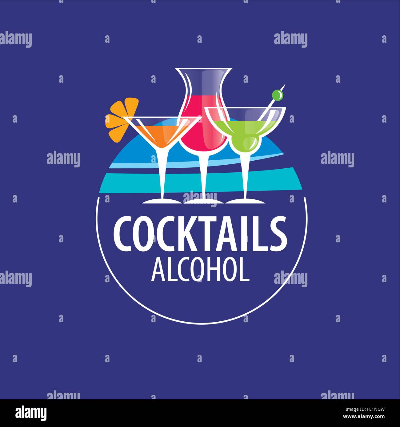 alcoholic cocktails logo Stock Vector Image & Art - Alamy