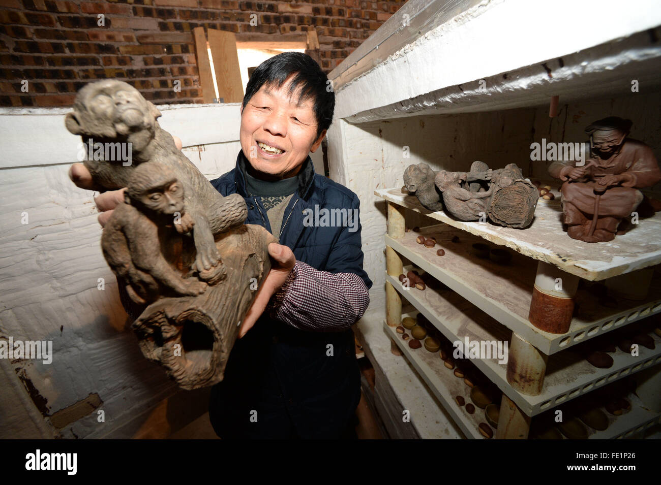 Yuqing, China's Guizhou Province. 4th Feb, 2016. Clay sculpture artist ...