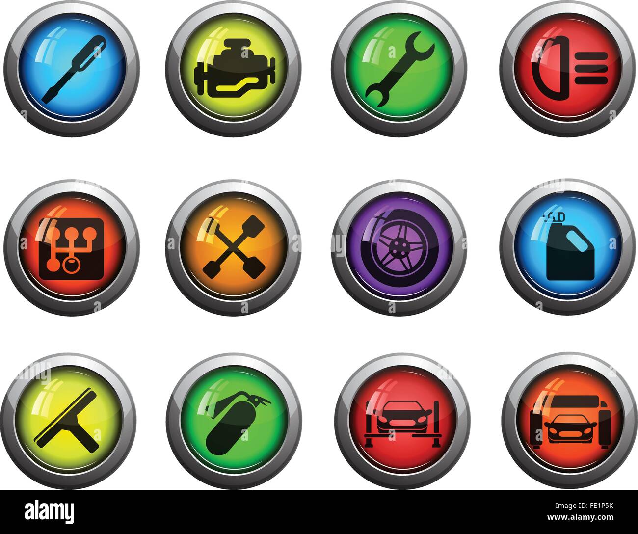 Car service icons set Stock Vector Image & Art - Alamy