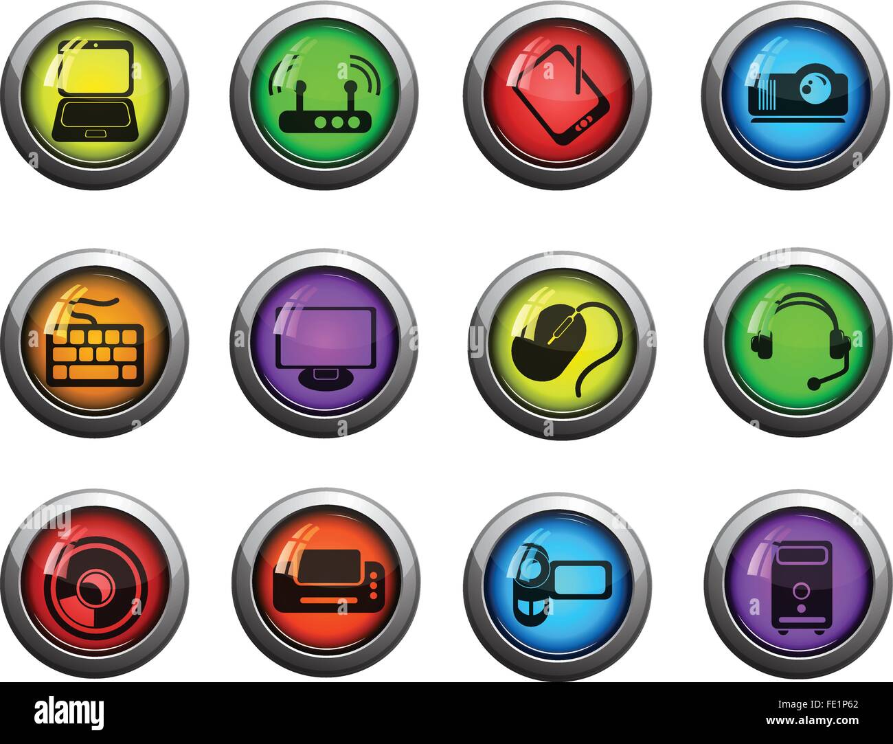 Computer technology icons Stock Vector Image & Art - Alamy