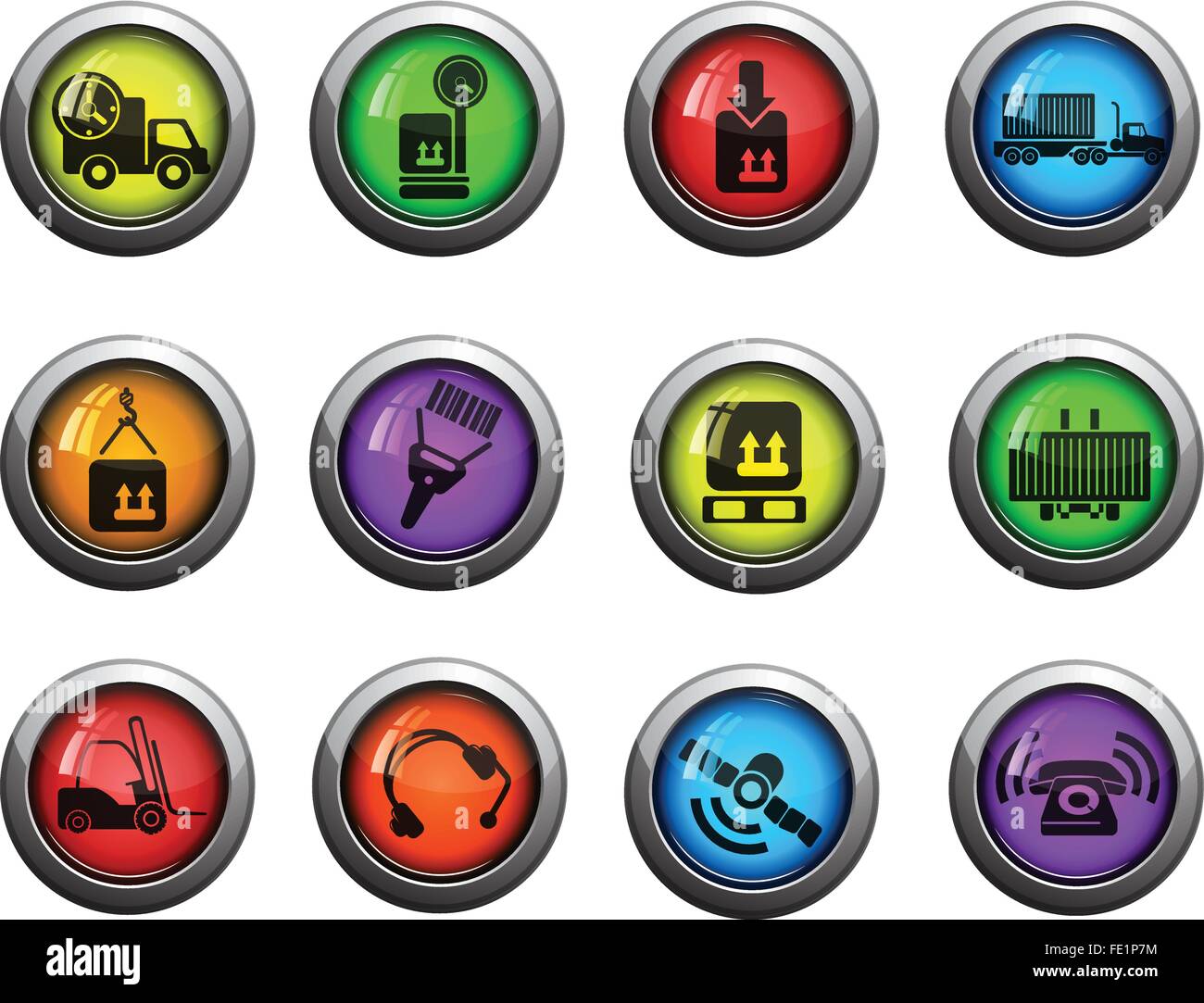 Logistics icons set Stock Vector Image & Art - Alamy
