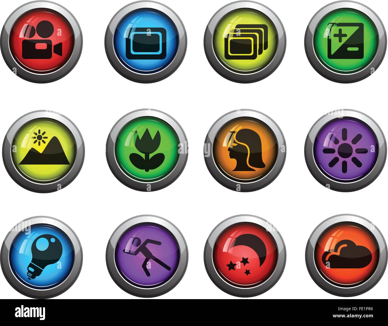 Photo modes icons set Stock Vector Image & Art - Alamy