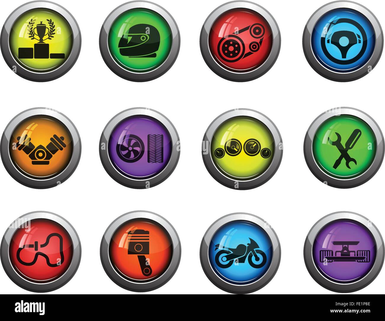 Racing icons set Stock Vector Image & Art - Alamy