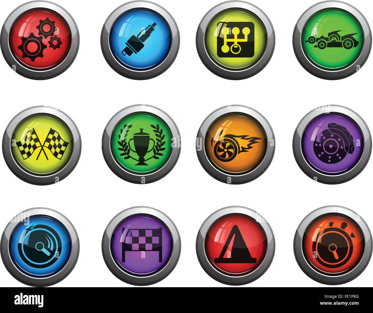 Racing icons set Stock Vector Image & Art - Alamy