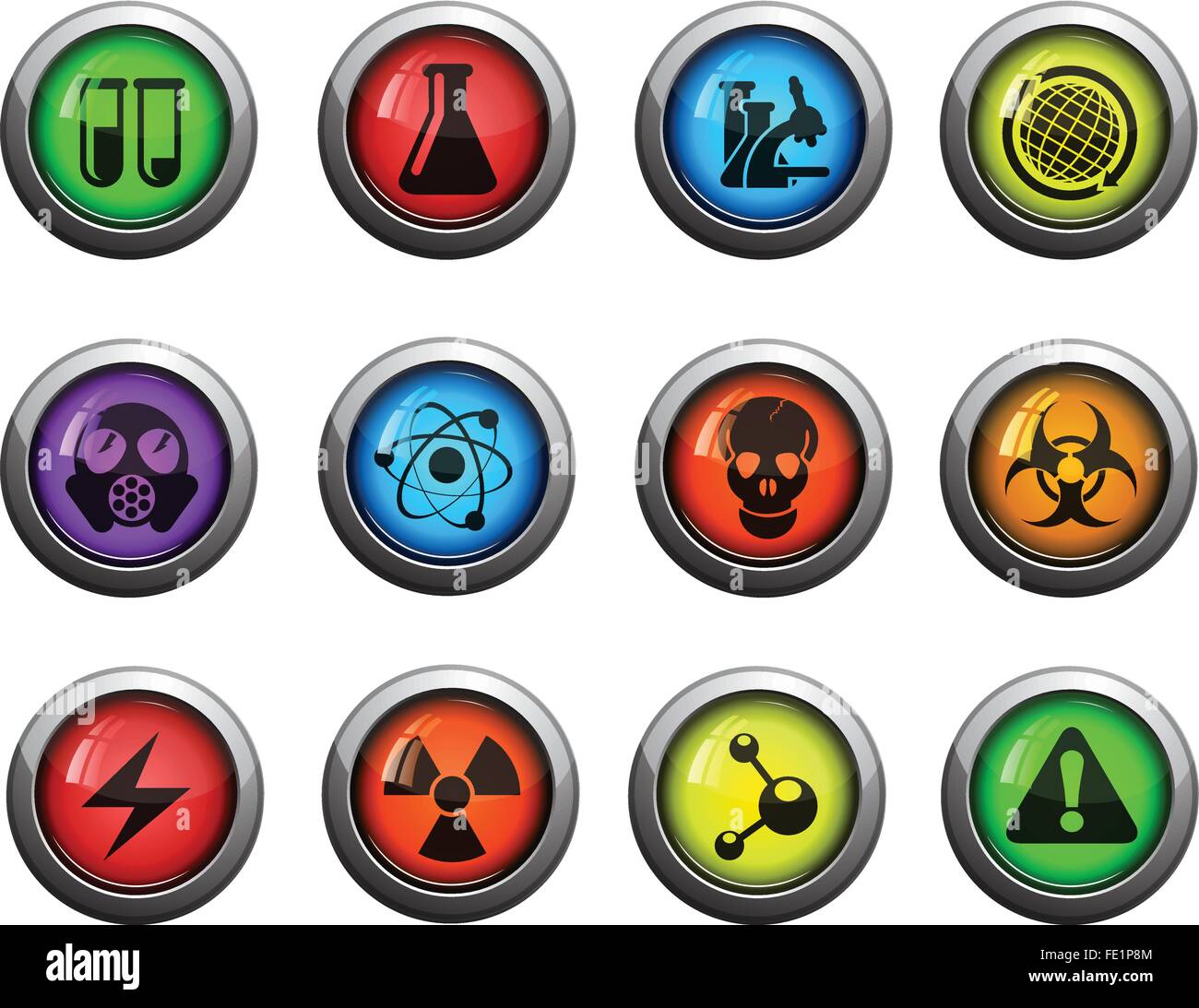 Science icons set Stock Vector Image & Art - Alamy