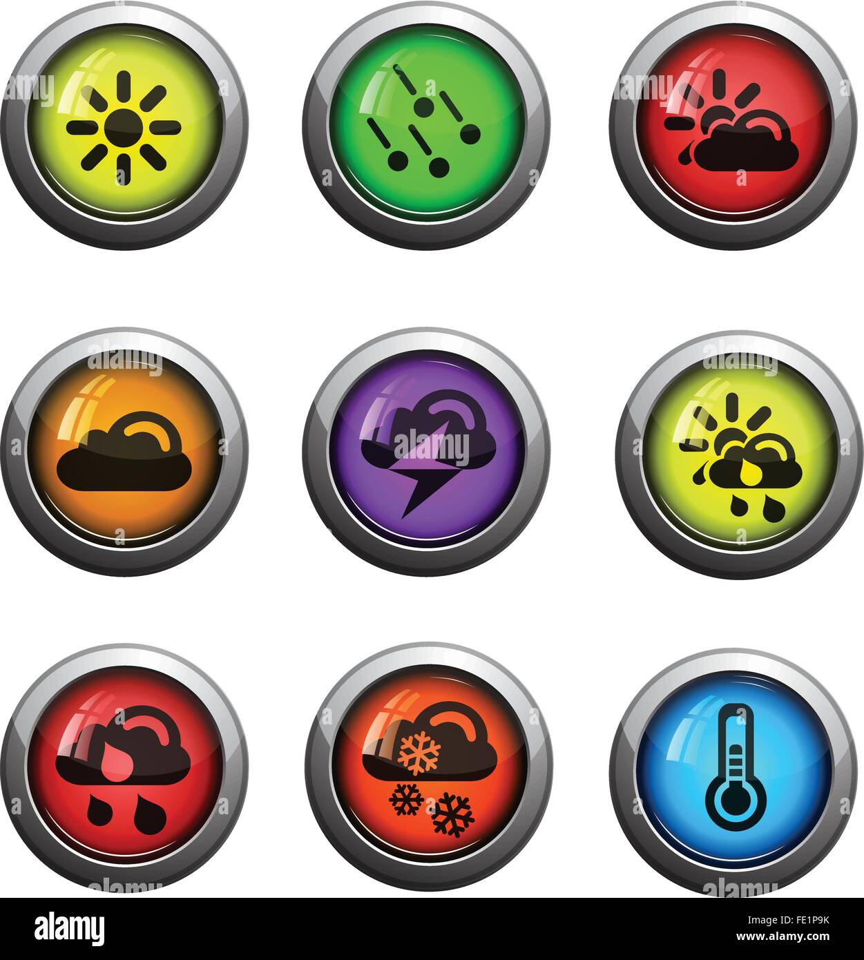Weather icons set Stock Vector Image & Art - Alamy