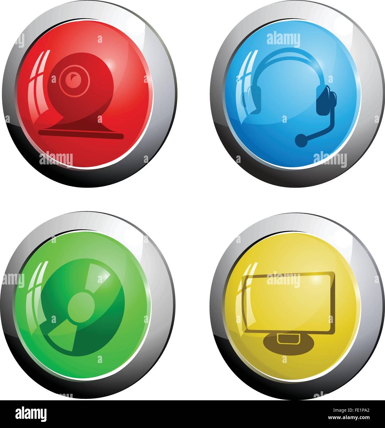 Media icons set Stock Vector Image & Art - Alamy